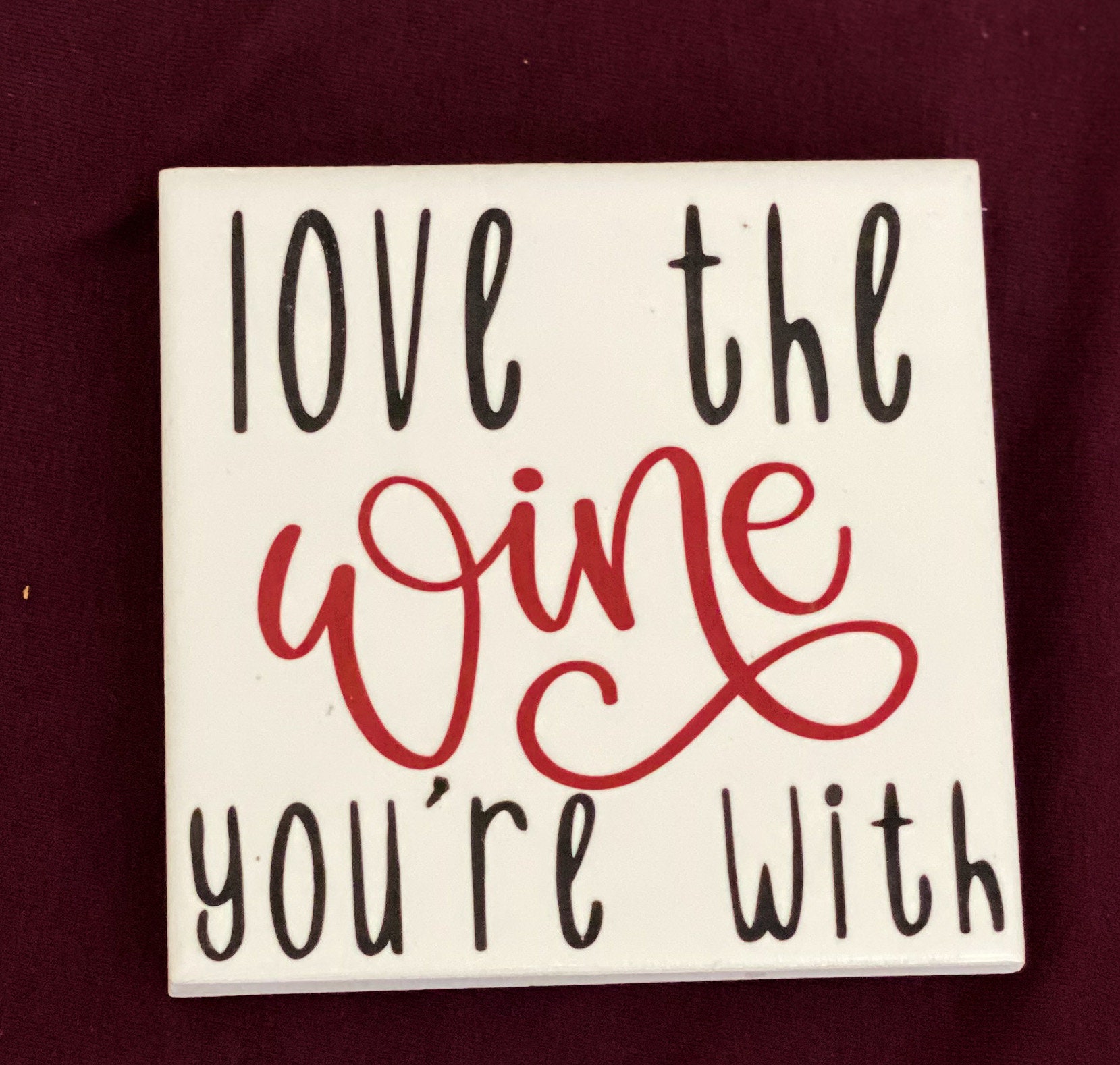 Wine Inspired Custom Coaster Set - Etsy