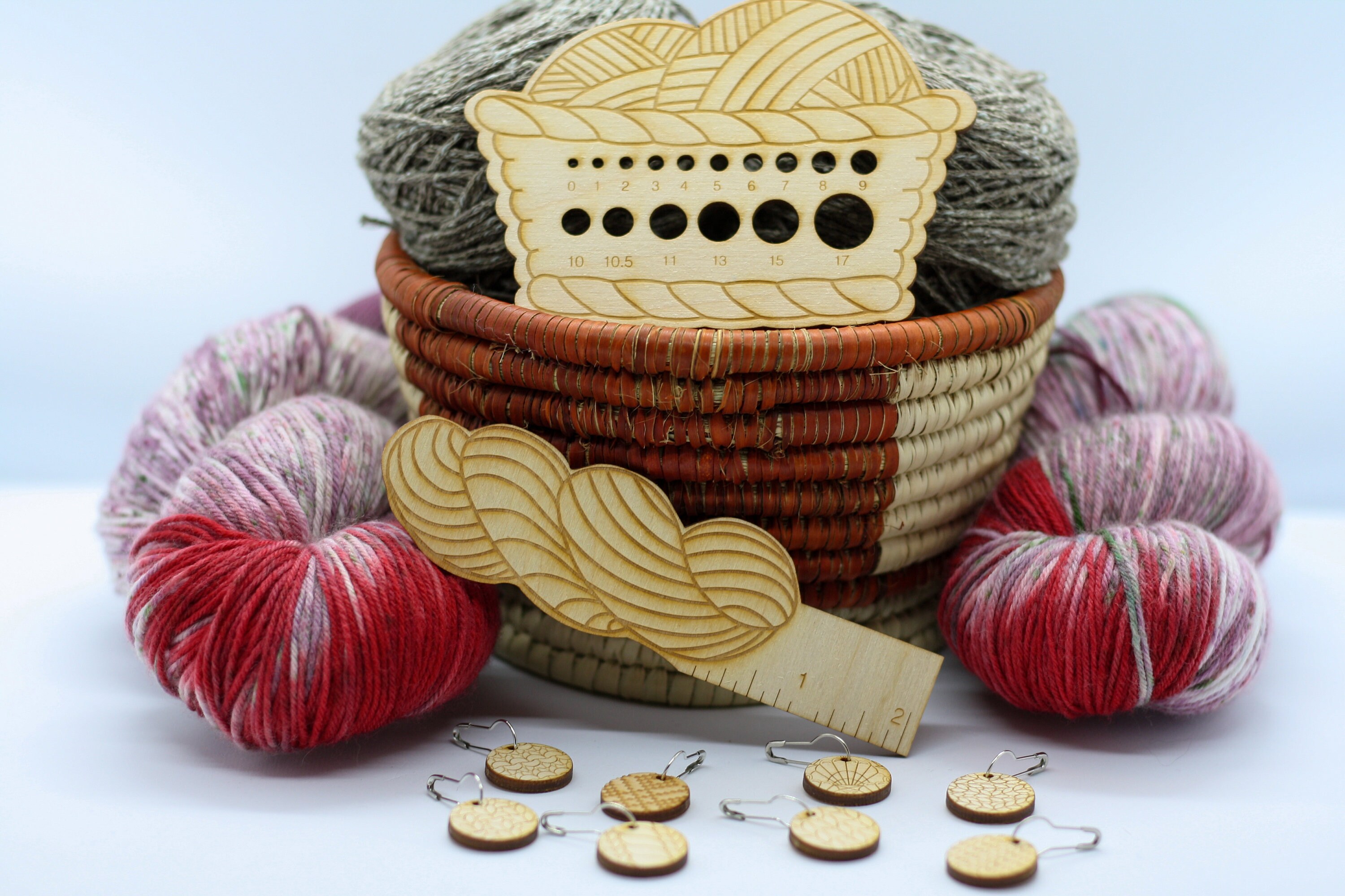 Basket of Fun Needle Gauge | Knitting Accessories | Knitting Stitch ...