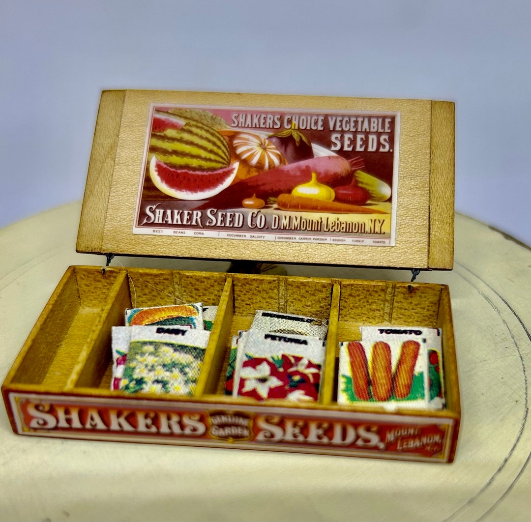 Dollhouse Miniature 1:12 Mark Murphy Filled SEED BOX, Signed, Ooak ...