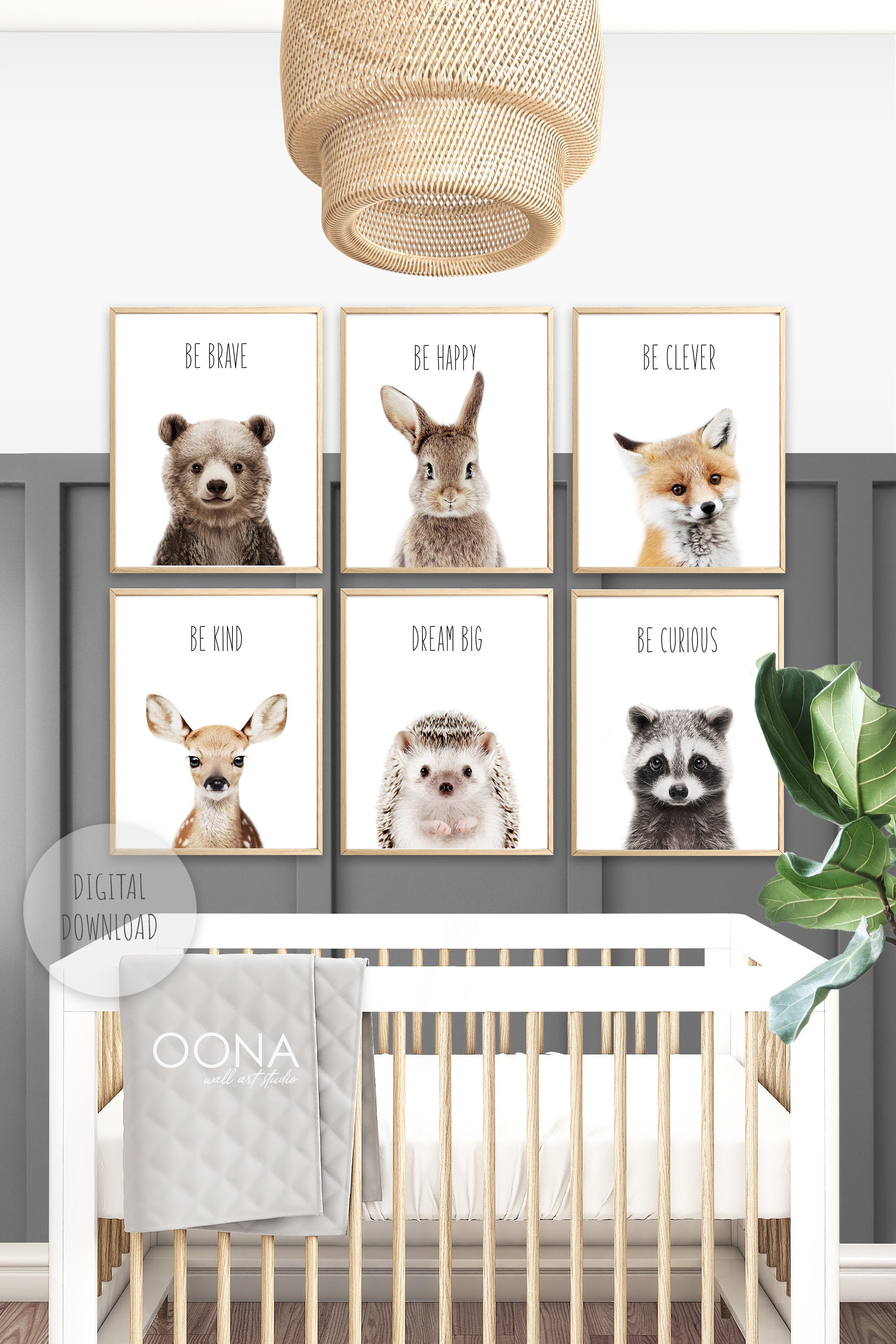 Baby Woodland Animals for Nursery Decor Woodland Prints Forest | Etsy