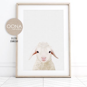 Lamb Nursery Wall Art Print Sheep Nursery Decor Printable Farm Animals ...