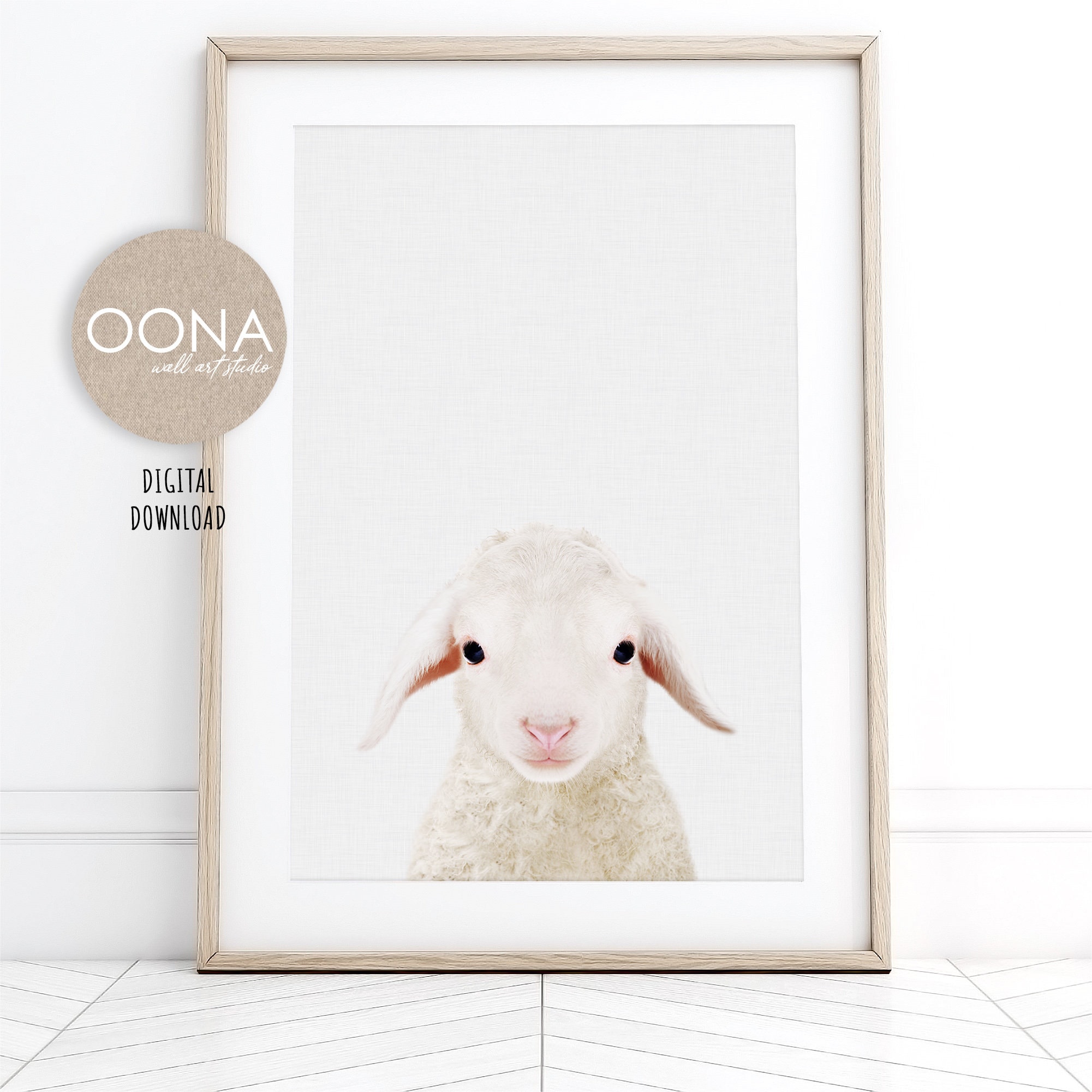 Lamb Nursery Wall Art Print Sheep Nursery Decor Printable Farm Animals ...