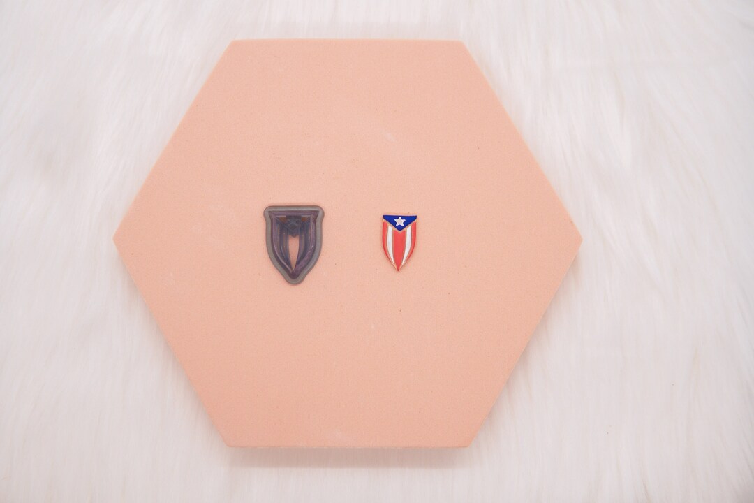 Puerto Rico Flag Imprinted Clay Cutter, Puerto Rican Polymer Clay ...