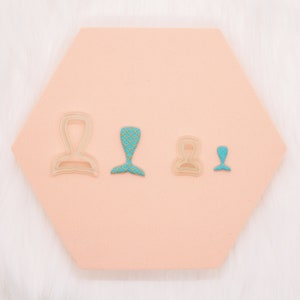 Mermaid Tail Polymer Clay Cutters and Scales Texture Mat Set, Resin ...
