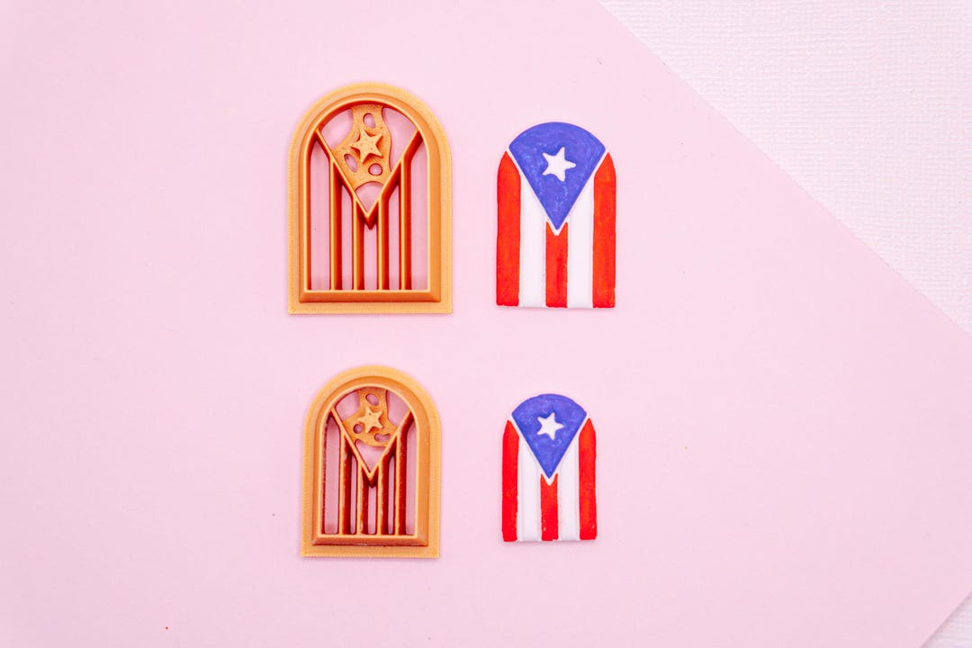 Puerto Rico Flag Arch Clay Cutter, Puerto Rican Polymer Clay Cutter ...