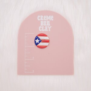 Puerto Rico Flag Circle Imprinted Clay Cutter, Puerto Rican Polymer ...