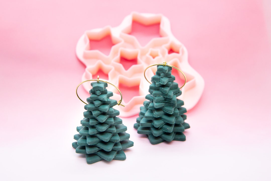 Christmas Tree Stacker Polymer Clay Cutter, 3 Dimensional Holiday Tree ...