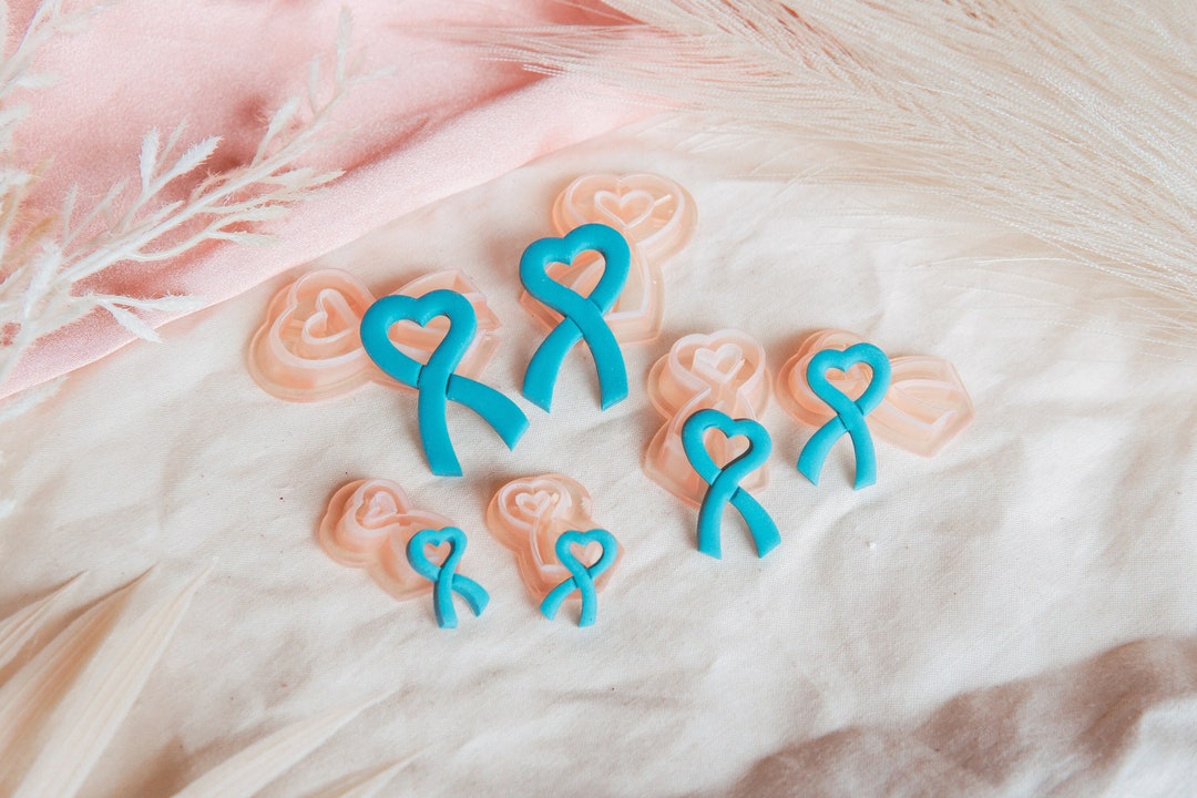 Cancer Ribbon Polymer Clay Cutter Set, Cancer Awareness Ribbon Clay ...