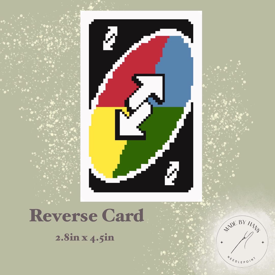 Reverse Game Card DIGITAL Needlepoint Chart - Etsy