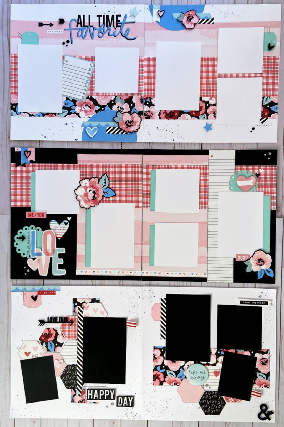 Valentines or General Scrapbook 6-page Layout Pre-cut - Etsy