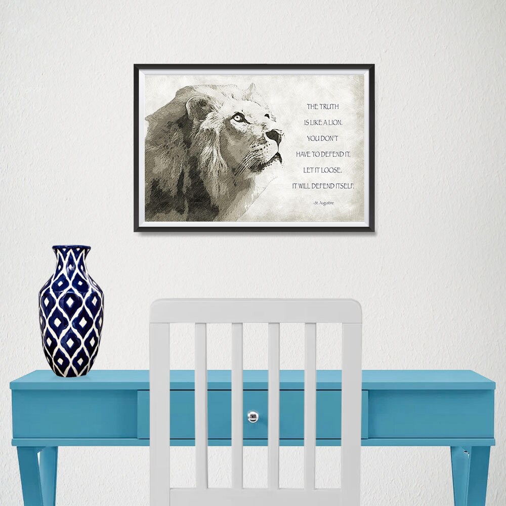 Most Popular Lion Theme Quote Posters - Power Strength Brave Beast ...