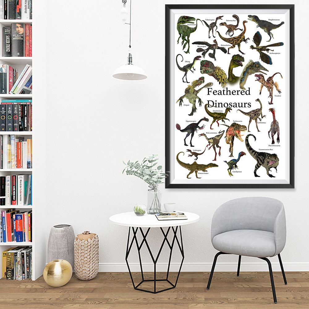 Dinosaurs Worlds, Families Posters Set of 6 Poster Printing Wall Art ...