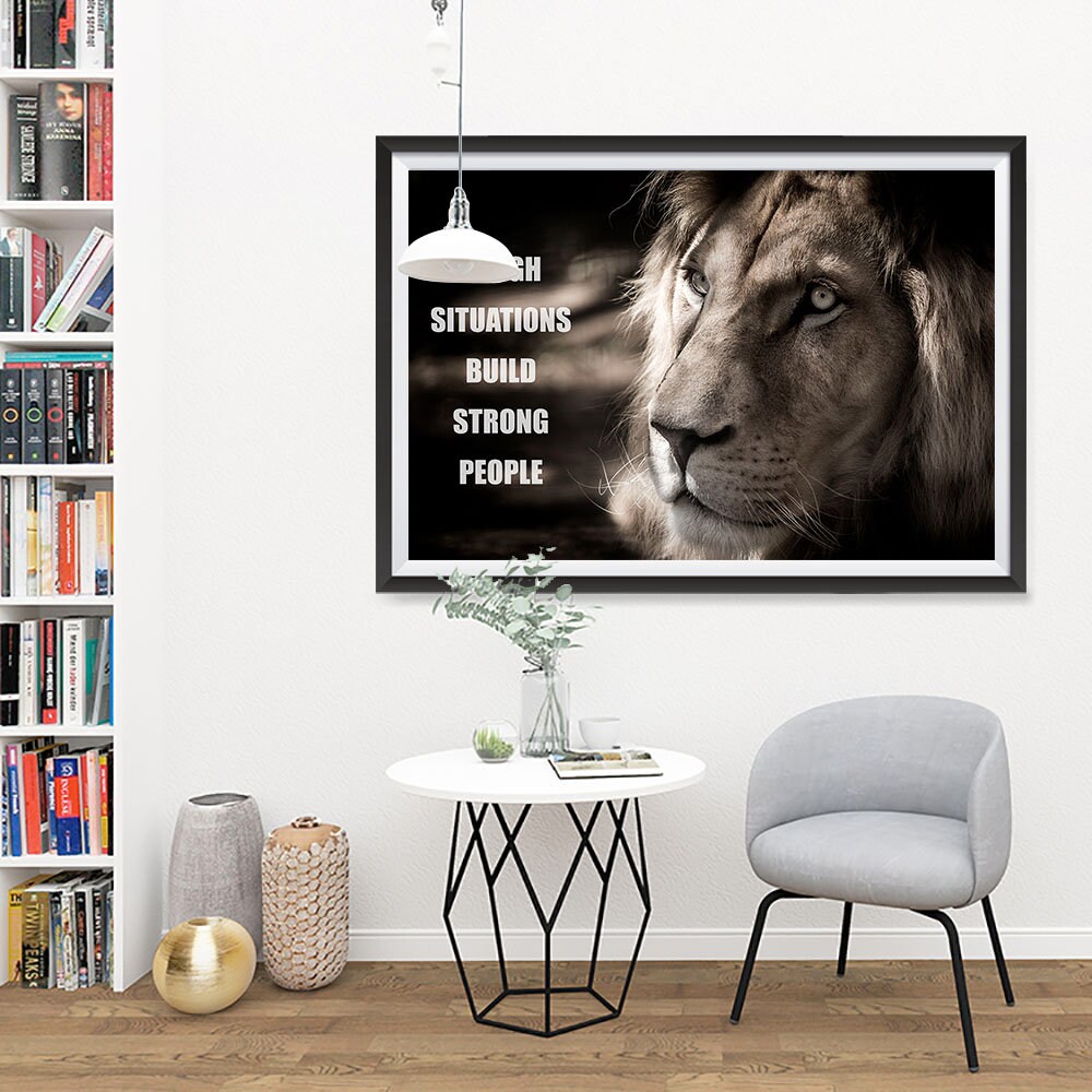 Most Popular Lion Theme Quote Posters - Power Strength Brave Beast ...