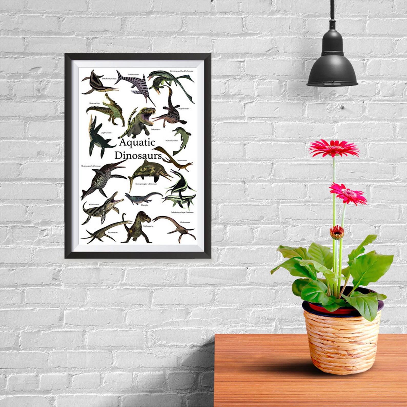 Dinosaurs Worlds, Families Posters Set of 6 - Poster Printing - Wall ...