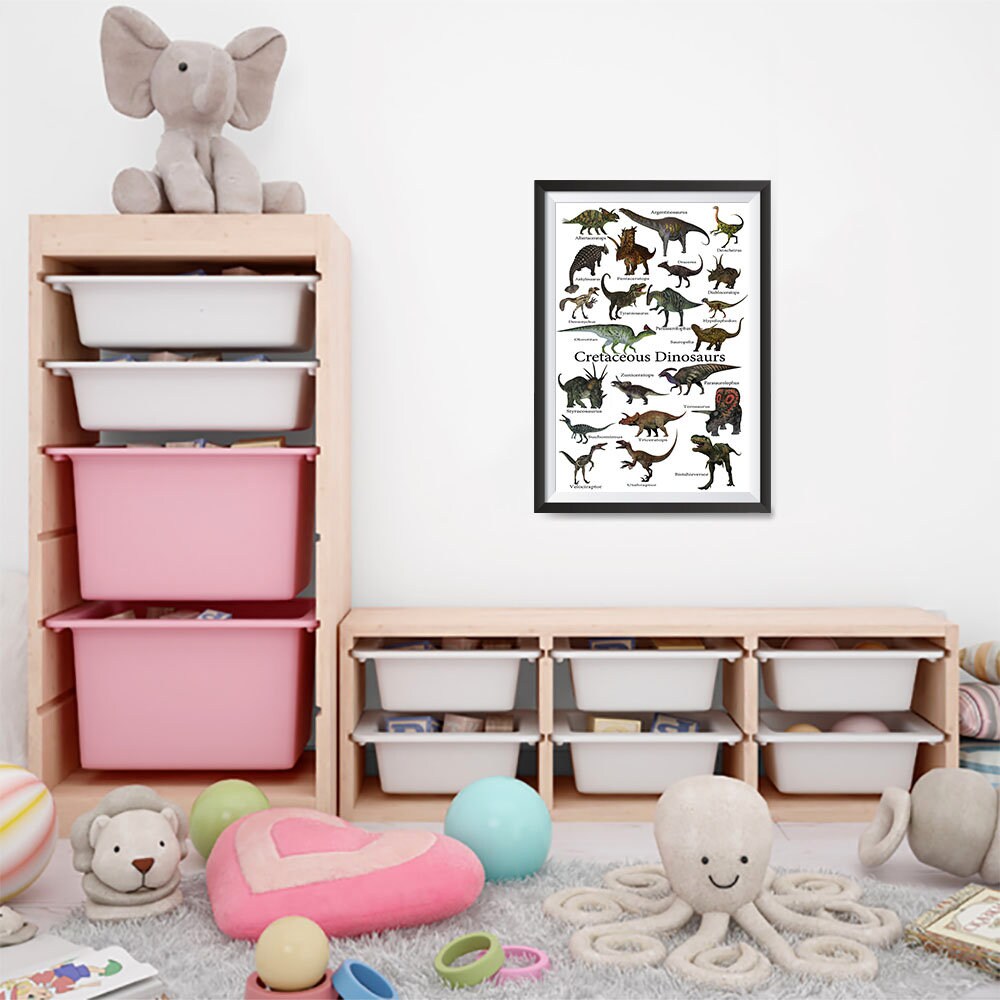 Dinosaurs Worlds, Families Posters Set of 6 - Poster Printing - Wall ...