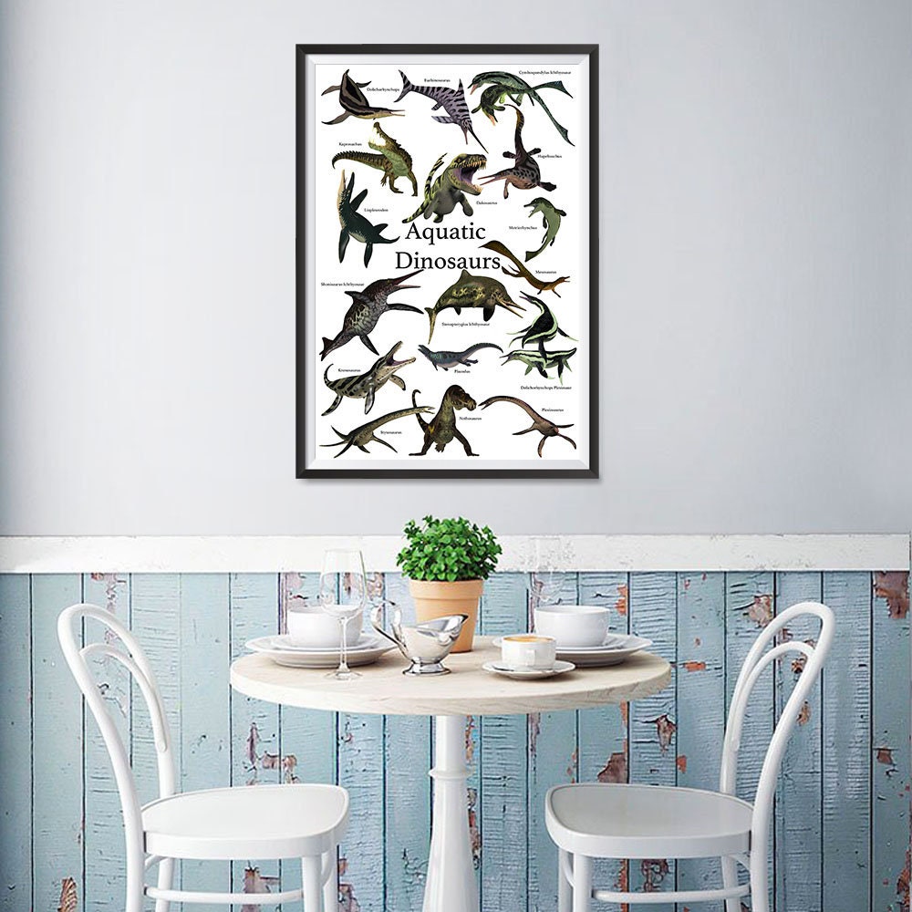 Dinosaurs Worlds, Families Posters Set of 6 Poster Printing Wall Art ...