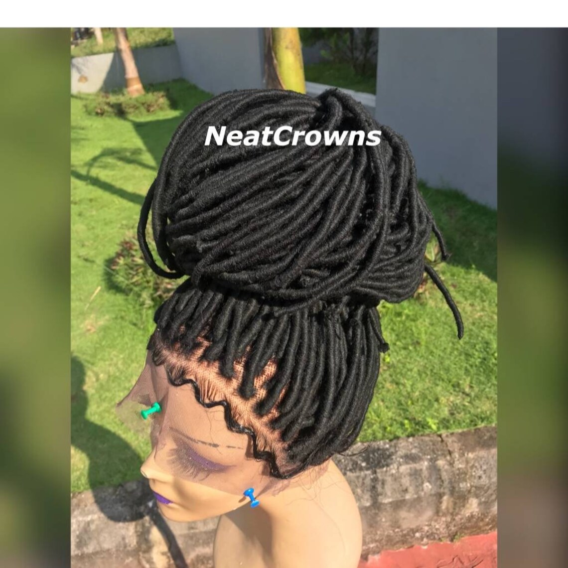 Ready to Ship Dreadlocks Faux Locs Knotless Box Braids Wig for Black ...