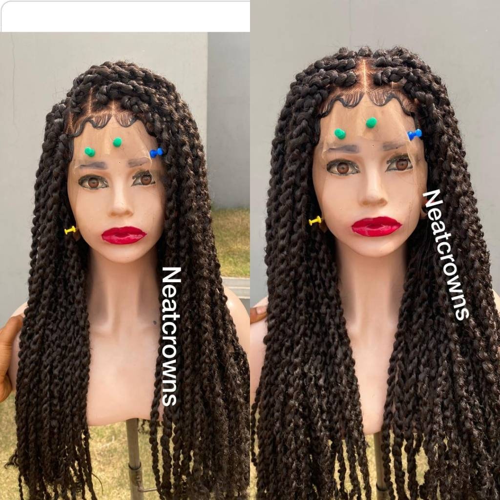 Passion Twists Full Lace Front Wig Braided Wig Cornrows Wig - Etsy