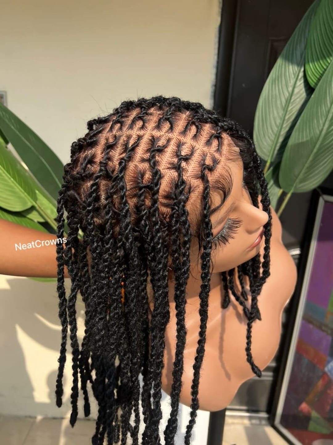 Small Invisible Locs Full Lace Dreadlocks Wig Faux Locs Bohemian Locs ...