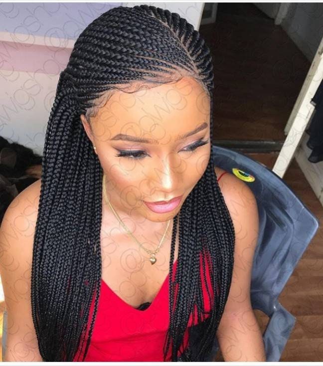 Ready to Ship Cornrow Wig Cornrows Knotless Box Braids Wig - Etsy