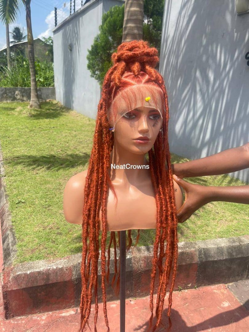 Full Lace Dreadlocks Wig Faux Locs Bohemian Locs Braided Wig Etsy