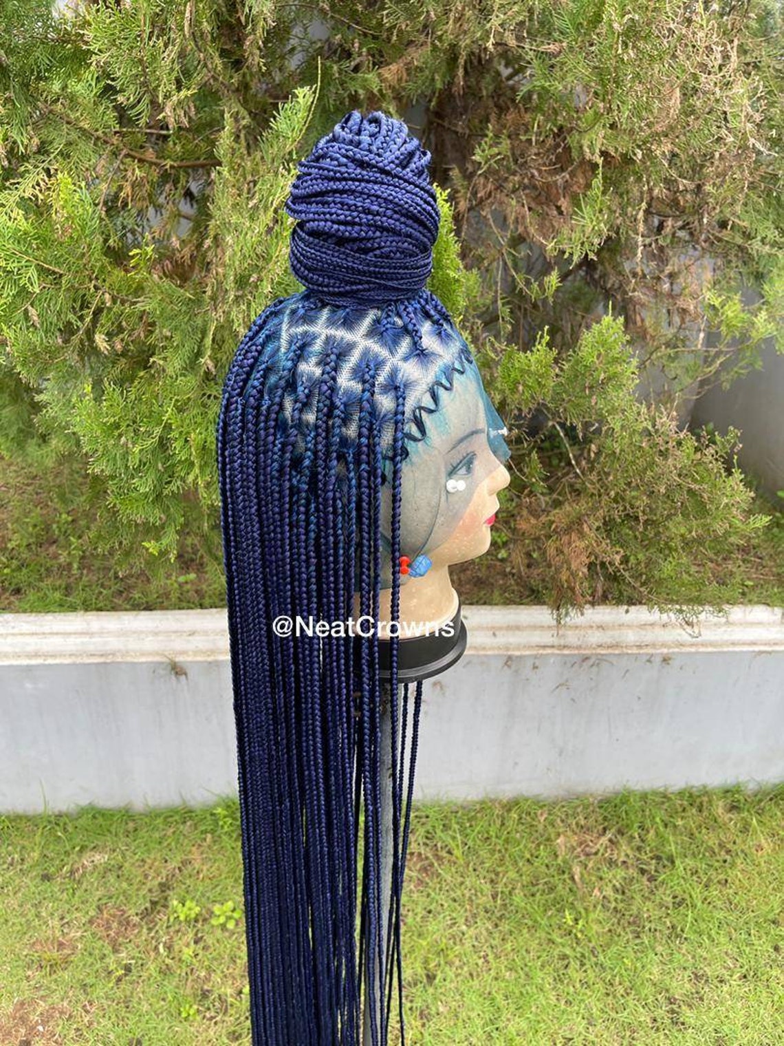 Colored Braided Wig Tribal Cornrows Wig Cornrow Wigs Bob Box - Etsy
