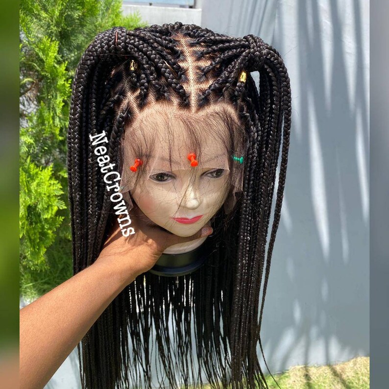 Knotless Box Braids Wig For Black Women Cornrow Wigs Cornrows Etsy