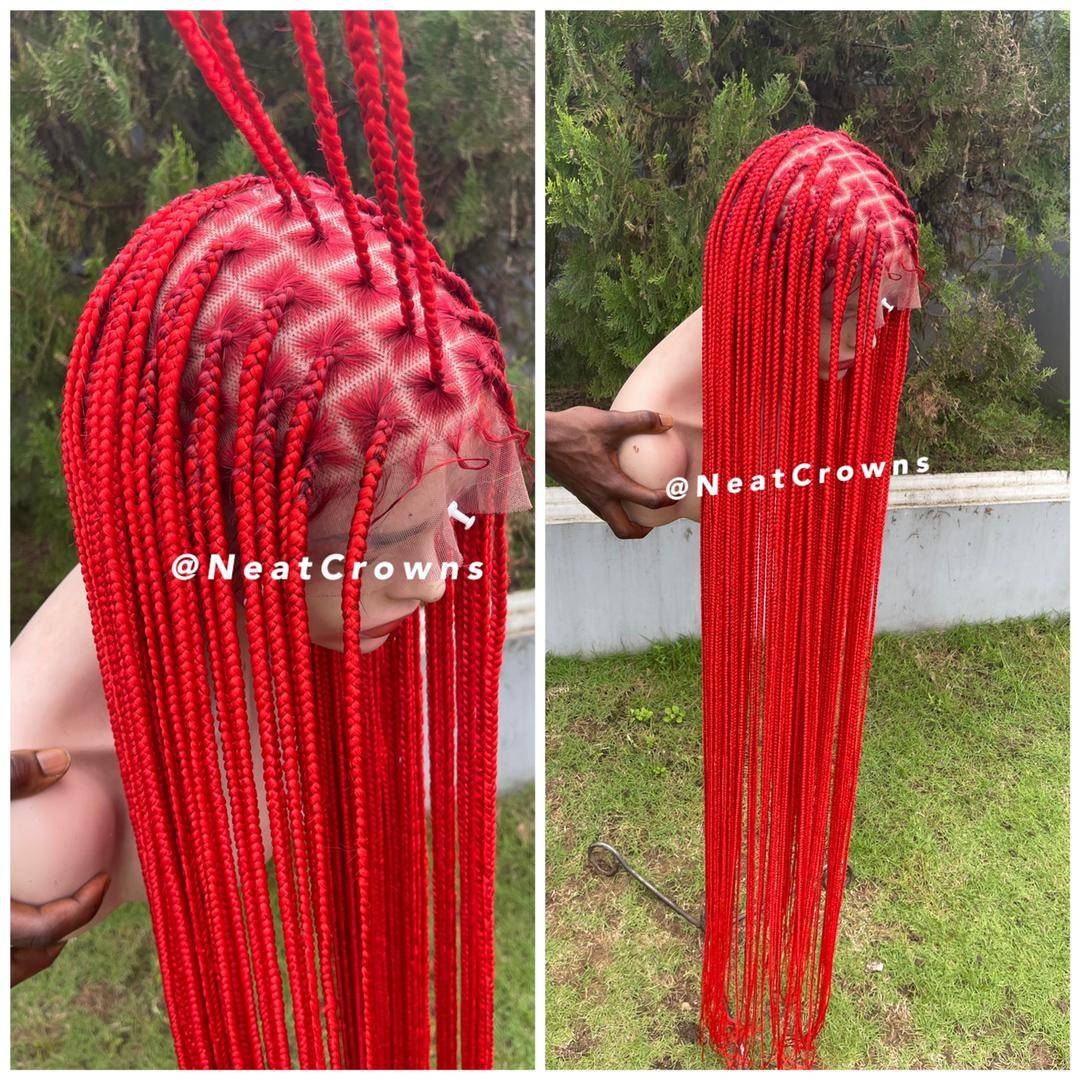 Colored Braided Wig Tribal Cornrows Wig Cornrow Wigs Bob Box Braids ...