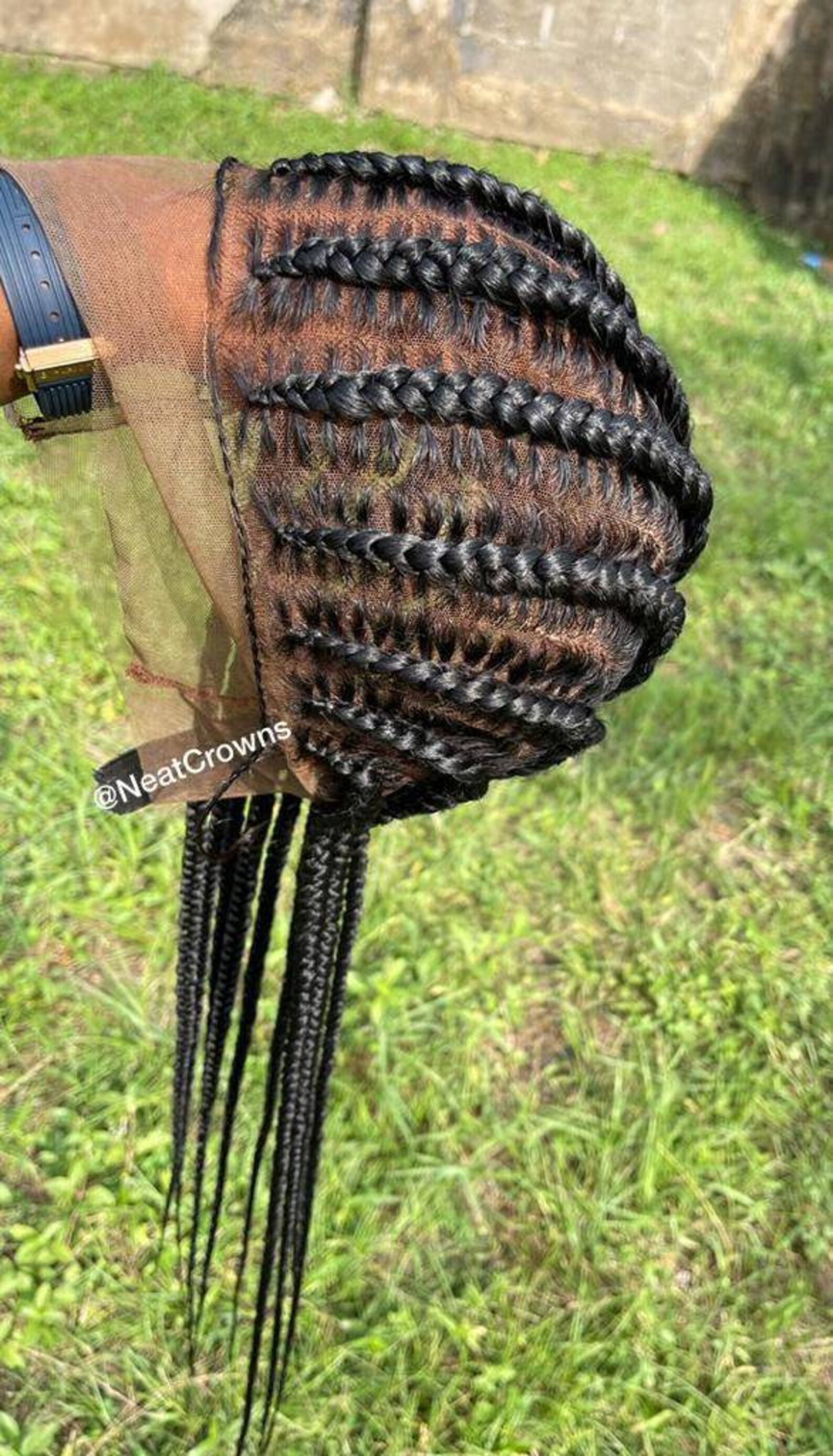 Stitch Feedin Cornrow Wig Cornrows Wigs Triangle Knotless Box - Etsy