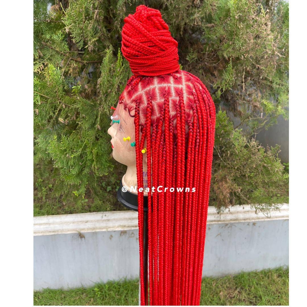 Colored Braided Wig Tribal Cornrows Wig Cornrow Wigs Bob Box Braids ...