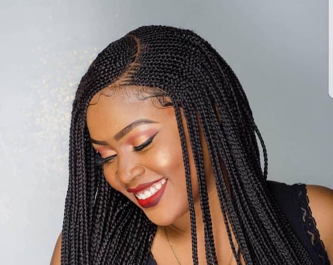 READY TO SHIP Cornrows Wig Cornrow Wigs Braided Tribal Wig Box Braids ...