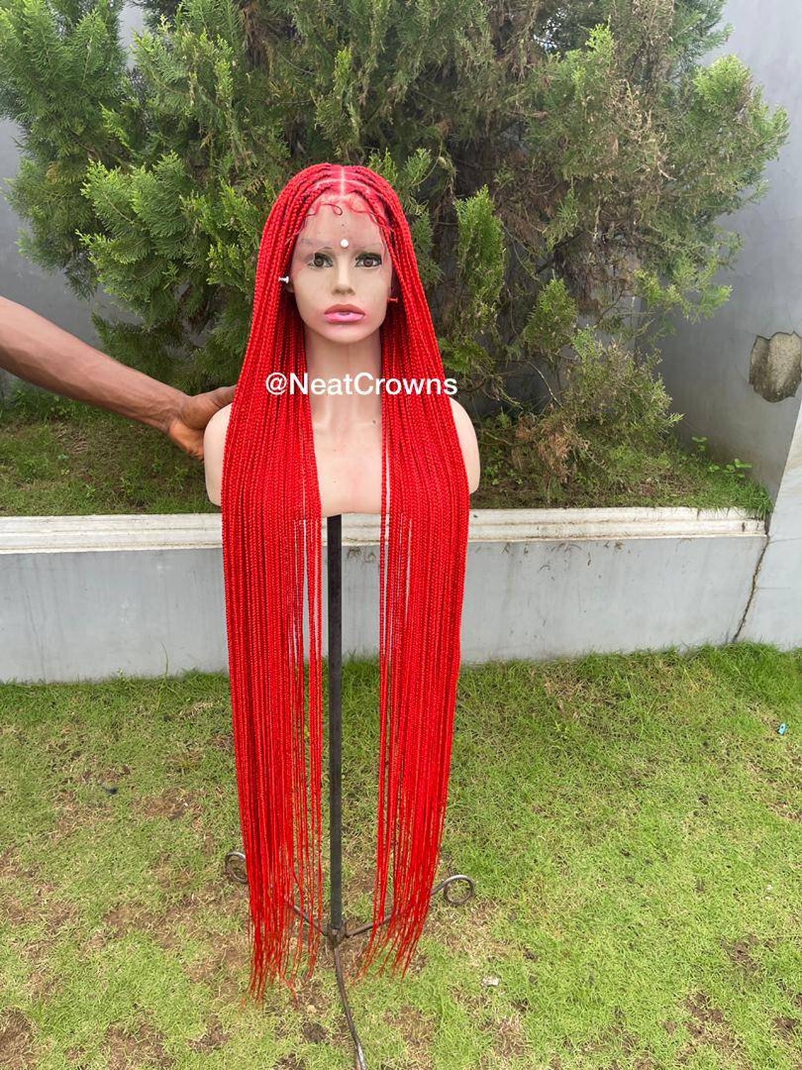 Colored Braided Wig Tribal Cornrows Wig Cornrow Wigs Bob Box - Etsy