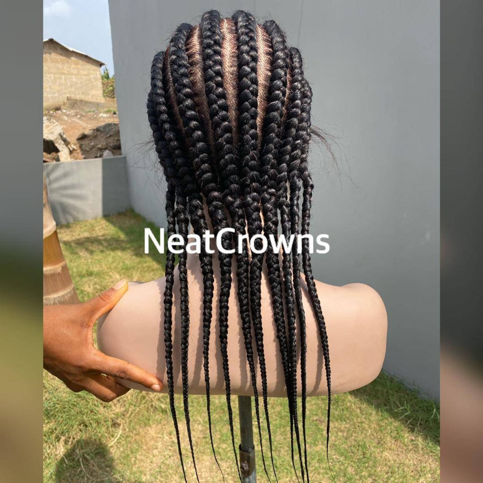 Stitch Feedin Cornrow Wig Cornrows Wigs Triangle Knotless Box - Etsy