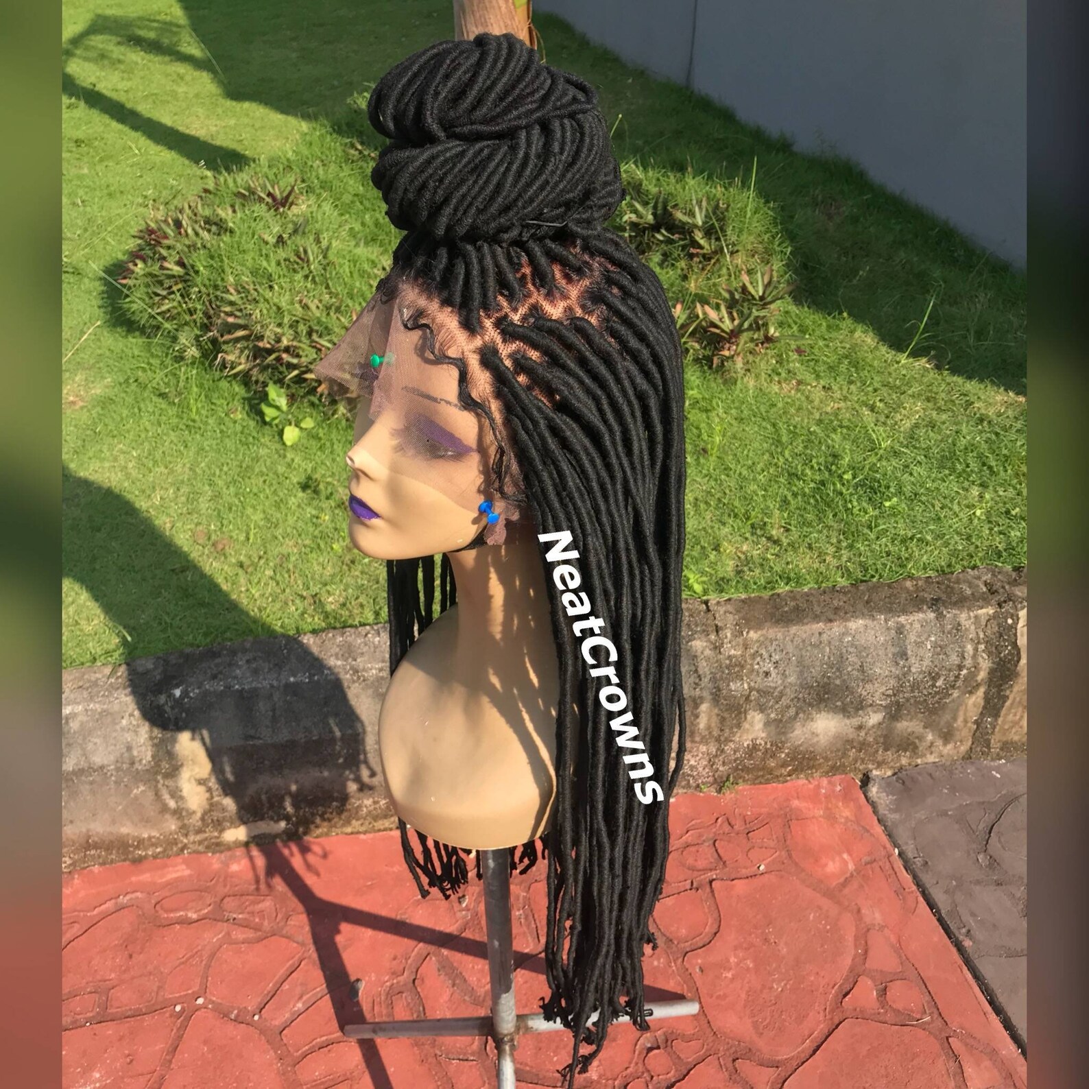 Ready to Ship Dreadlocks Faux Locs Knotless Box Braids Wig for | Etsy