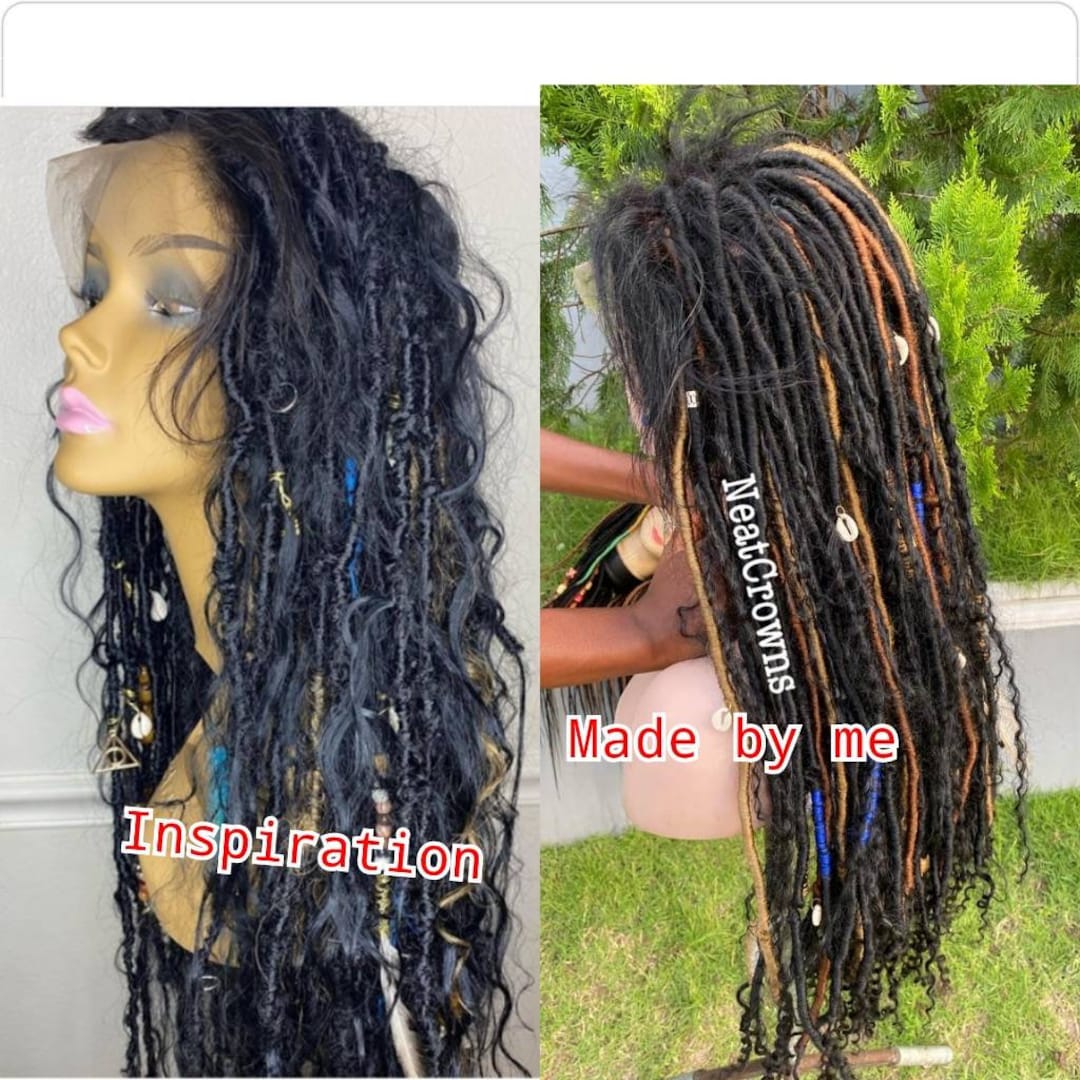 Distressed Faux Locs Gypsy Dreadlocks Wig Rasta Locs Dread Bohemian ...