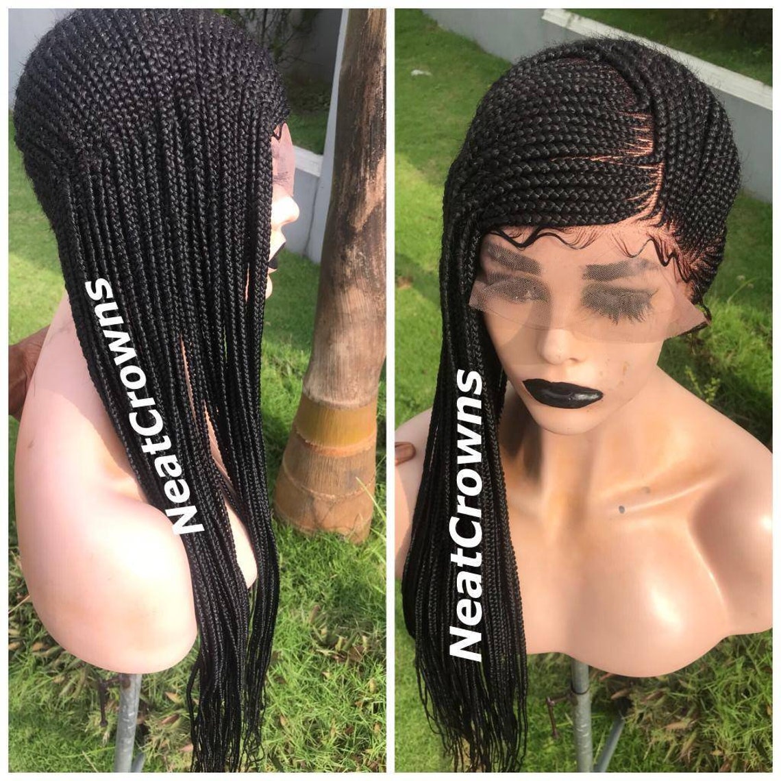 Cornrows Wig Cornrow Wigs Braided Wig Box Braids Wig Knotless - Etsy