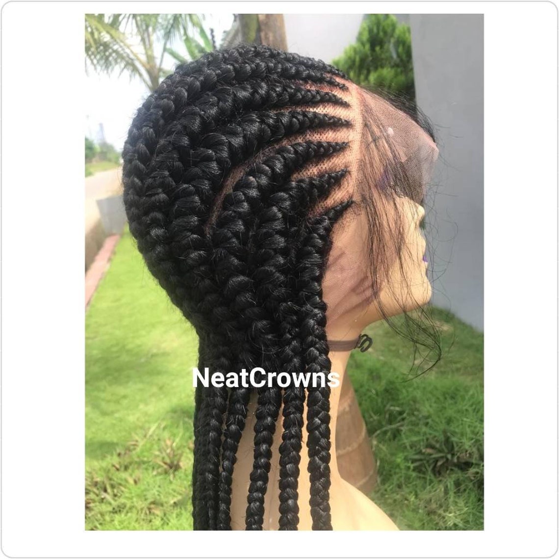 Ready to Ship All Back Cornrows Wig Cornrow Wigs Knotless Box | Etsy