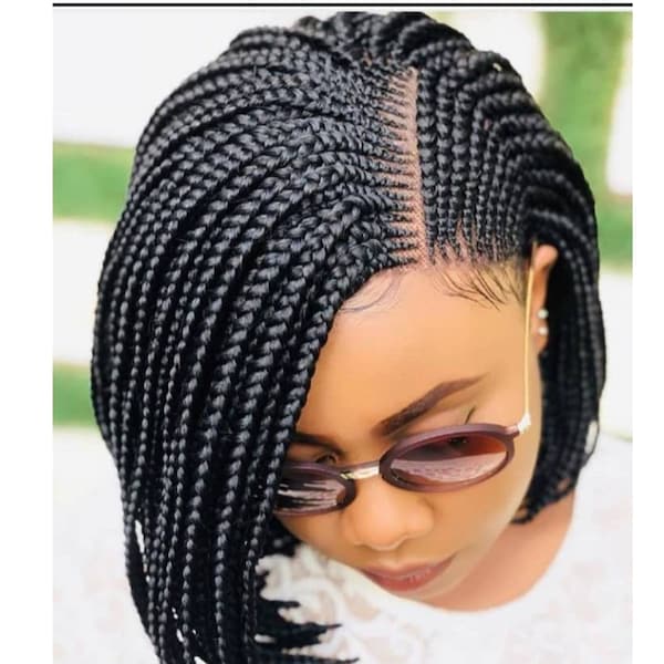 Cornrow Wig Short - Etsy