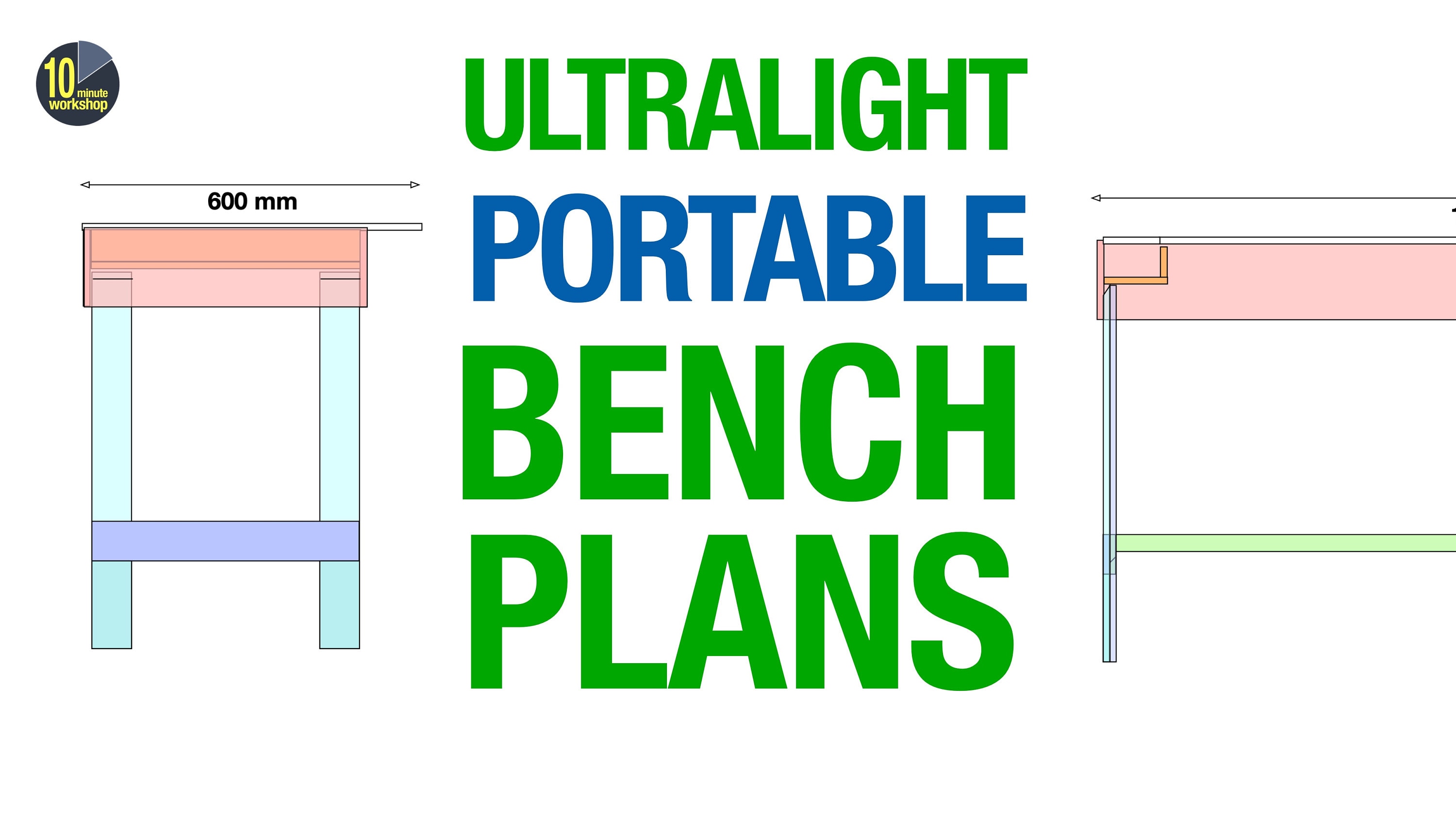 Ultralight Portable Bench Plans for Benches Made From 12mm - Etsy
