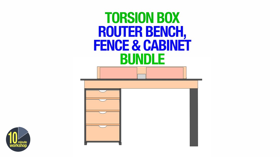 Torsion Box Router Bench, Fence, and Cabinet Bundle - Etsy