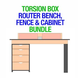 Torsion Box Router Bench, Fence, and Cabinet Bundle - Etsy