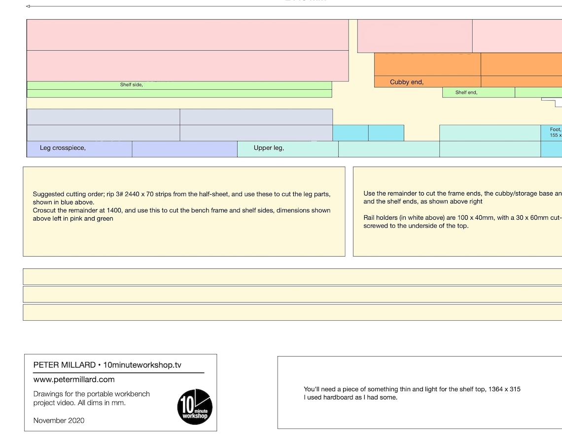 Portable Bench Plans | Etsy UK