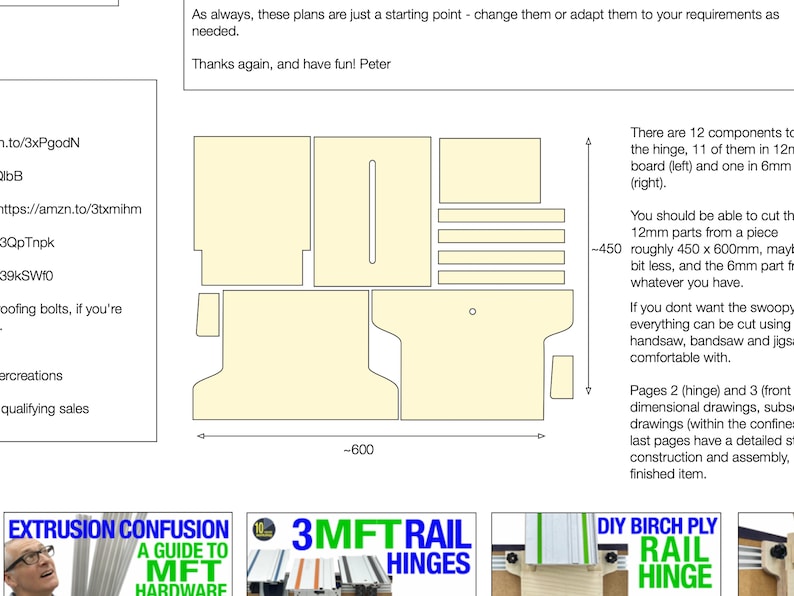 DIY Plywood Rail Hinge Plans Plus - Includes Step-by-step Build Video ...
