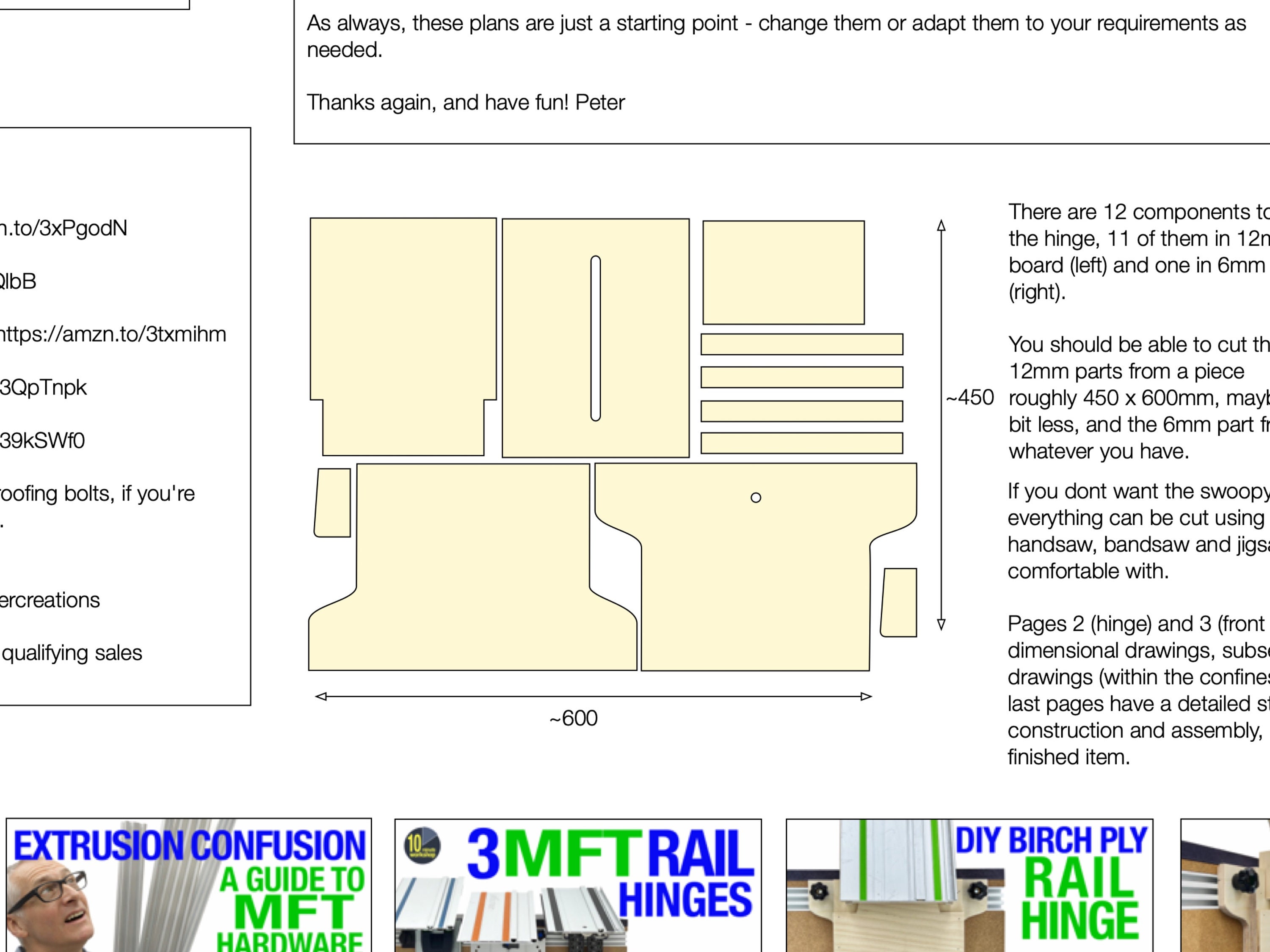 DIY Plywood Rail Hinge Plans Plus - Includes Step-by-step Build Video ...