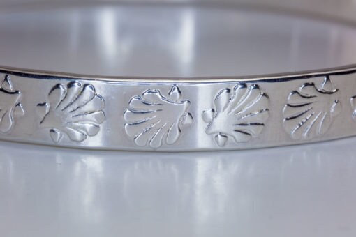 Nautical Bangle With Seashell Design - Etsy