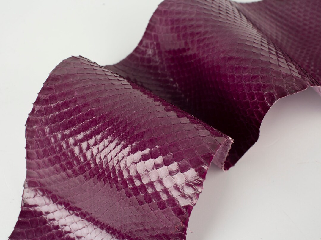 Violet ITALIAN Genuine SNAKE AYERS (non Cites) Leather Glossy Skin - Etsy