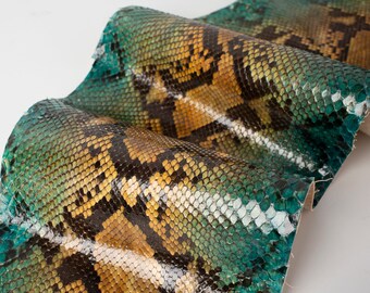 Dark Green Print ITALIAN Genuine SNAKE AYERS non Cites | Etsy