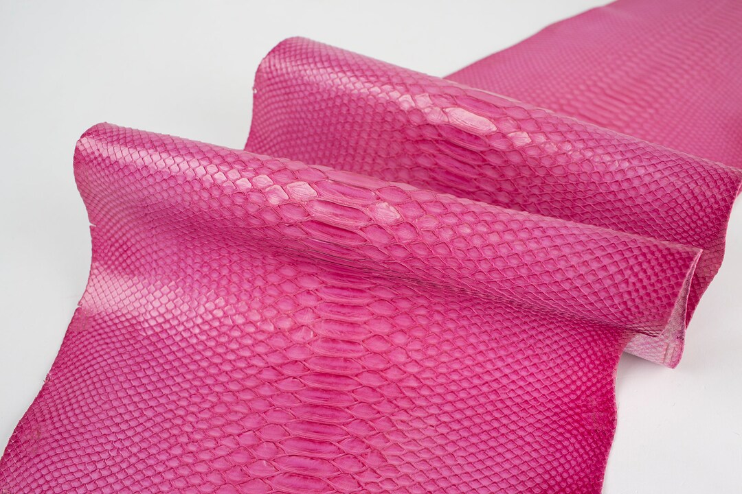 Light Fuchsia ITALIAN Genuine SNAKE AYERS (non Cites) Leather Glossy ...