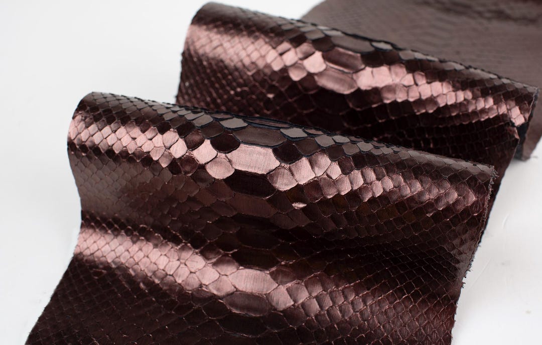 Burgundy Metallic ITALIAN Genuine SNAKE AYERS (non Cites) Leather ...