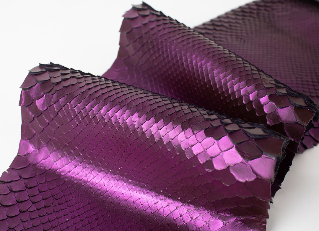 Violet Metallic ITALIAN Genuine SNAKE AYERS (non Cites) Leather Skin - Etsy